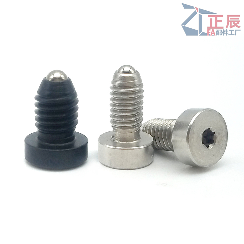 Spring Plungers with ball end and hex socket headed Steel or Stainless ...